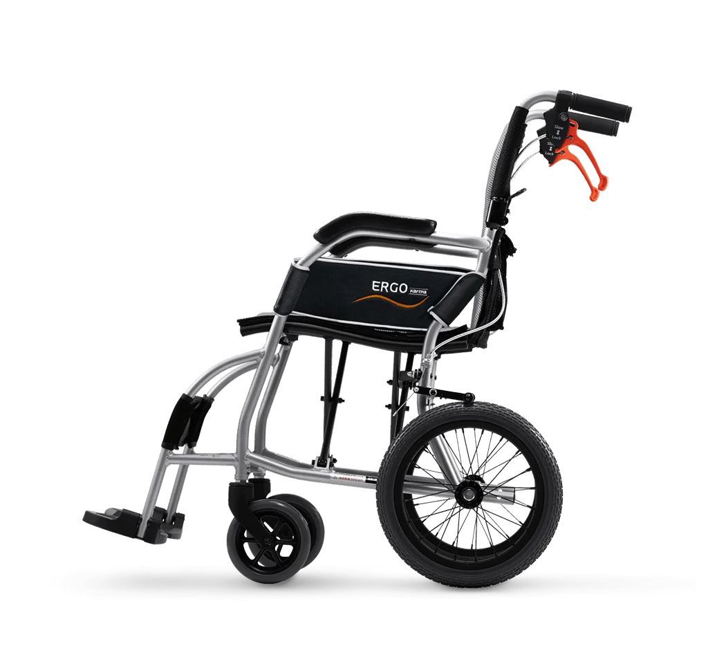 ERGO LITE Ultra-Lightweight Folding Transport Wheelchair | KARMA Medical