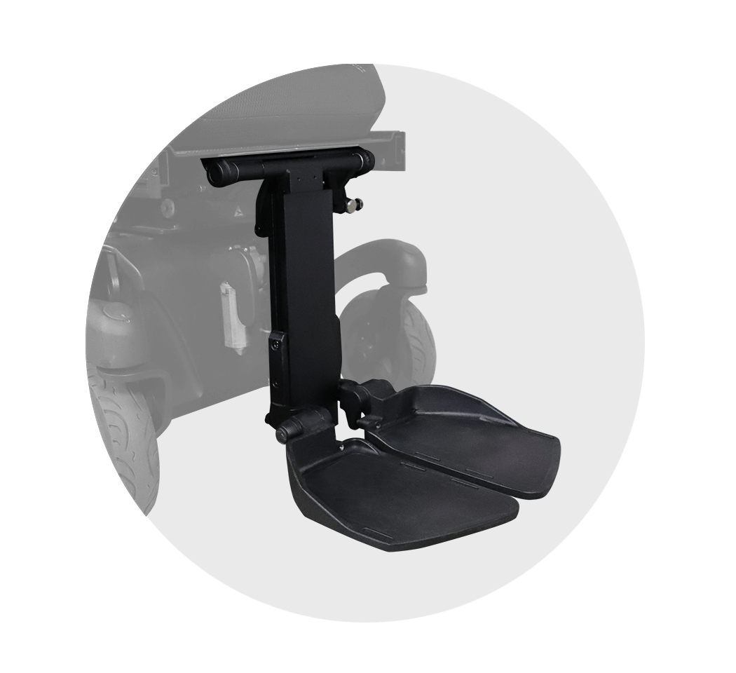 Manual Adjustable Central Mounted Legrest (with two-piece footplates ...